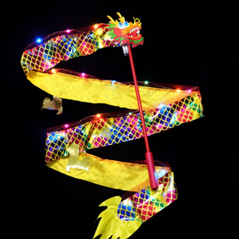 Glowing Gold Wire Dragon Dance Colorful Dragon Throwing Dragon Strap ...