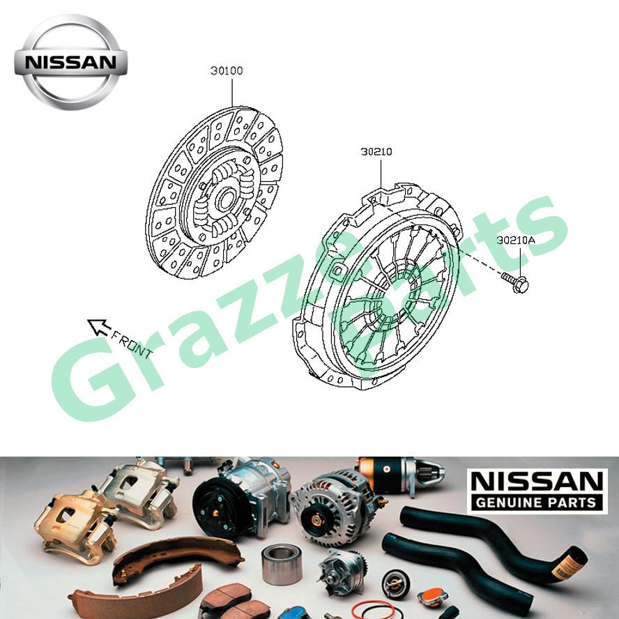 (1pc) Nissan Original Clutch Plate / Disc Cover for Nissan Navara D40 ...