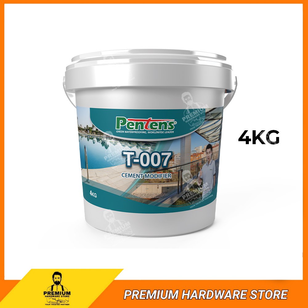 PENTENS T-007 Cement Modifier 4KG Waterproof Waterproofing Primer WP ...