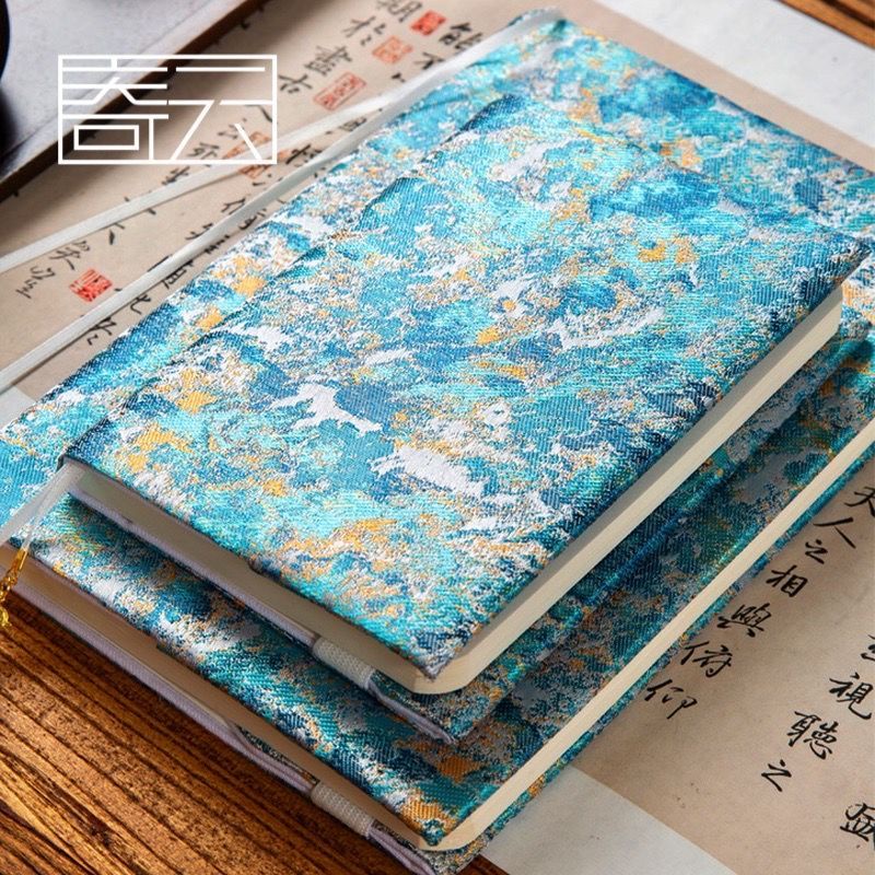 Blue Stone Fabric Art Bookcase Art Retro Handmade Fabric Face Bookcase ...