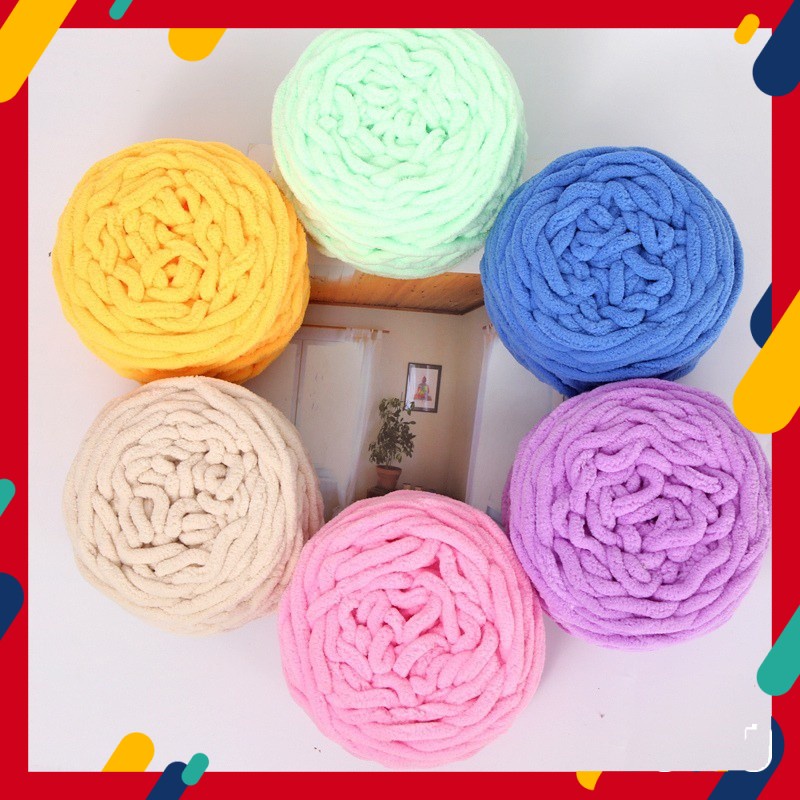 Benang Microfiber 100g ~165g Polyester Soft Knitting Yarn Chunky ...