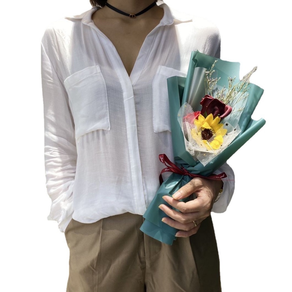 FY Soap Flower Sunflower Bouquet Bunga Matahari Convo Graduation ...
