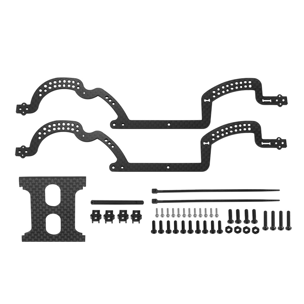 Lightweight Carbon Fiber Frame Rail LCG Chassis Kit for /18 RC Crawler ...