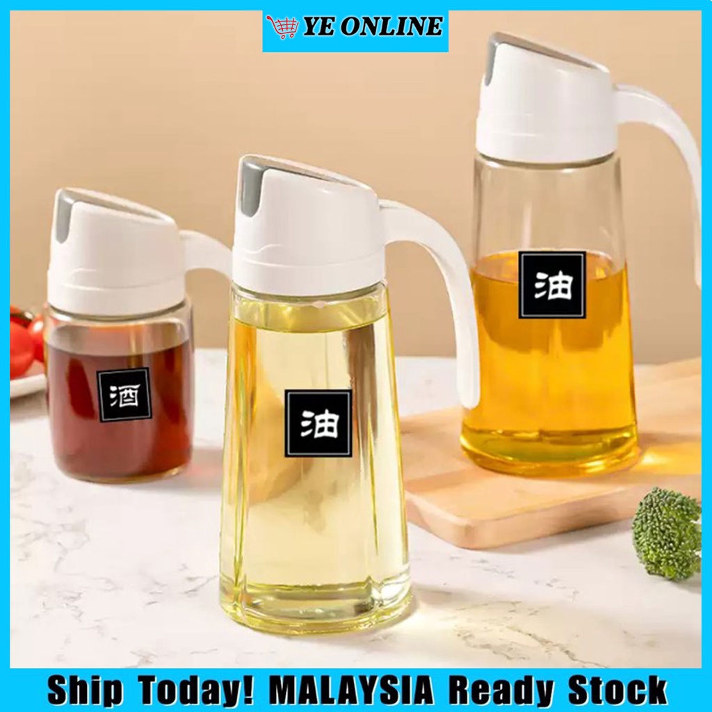 Glass Kitchen Bottle Cooking Seasoning Bottle Dispenser Bottles Easy ...