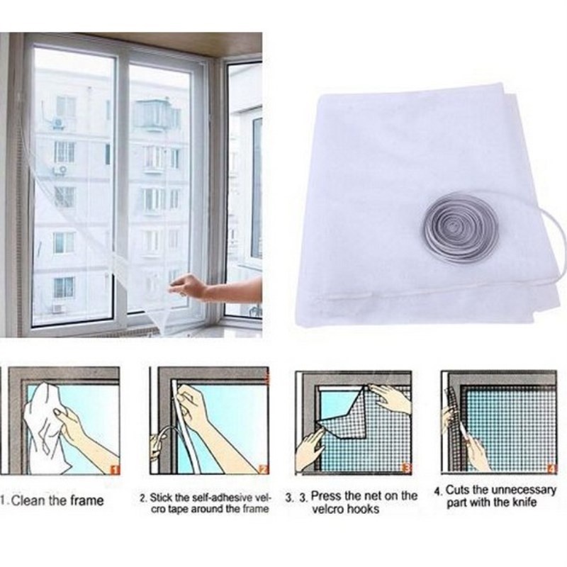 Fly Mosquito Window Net Insect Mesh Window Screen Net Curtain Mosquito ...