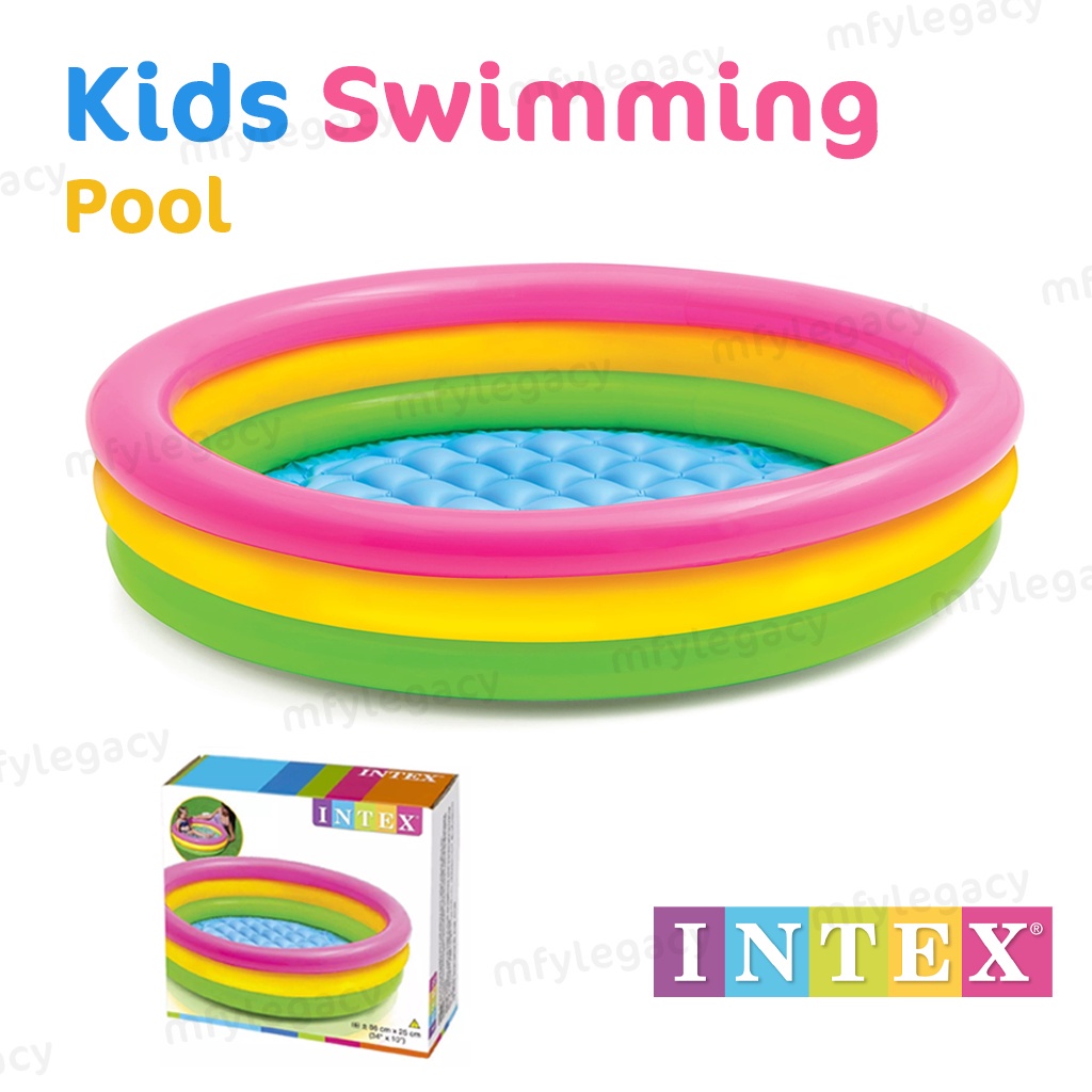 Intex Swimming Pool Inflatable Ring Swimming Pool Safe PVC Bath Basin ...