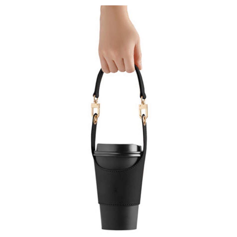 SUGAW PU Leather Tumbler Case Holder Bag Water Bottle Holder Coffee Cup ...