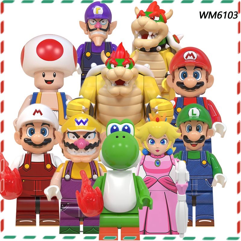 Assembled building blocks The protagonist of the game plumber baby ...