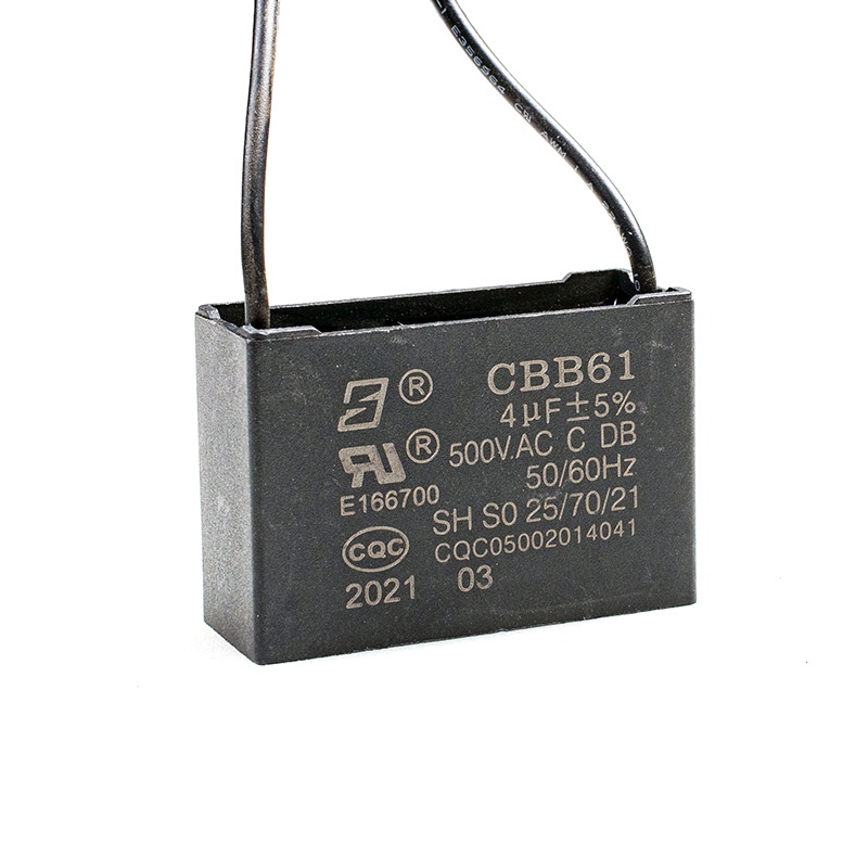 500V 4UF CBB61 Terminal Ceiling Fan Motor Running Rectangle Capacitor ...