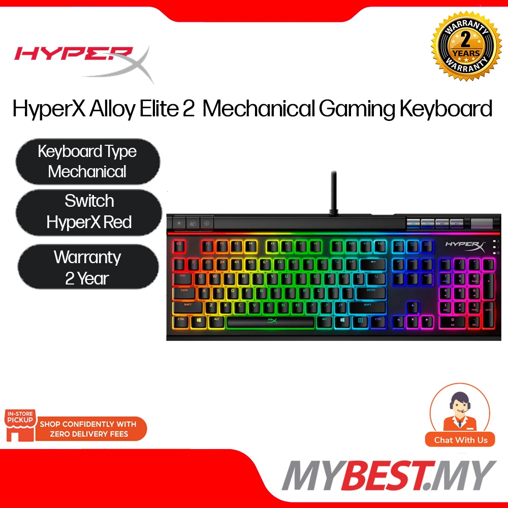 HyperX Alloy Elite 2 - Mechanical Gaming Keyboard - HX Red | Shopee ...