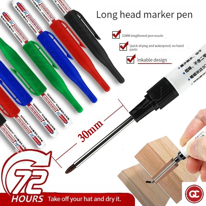QC 30mm Large Capacity Long Head Markers Bathroom Woodworking ...