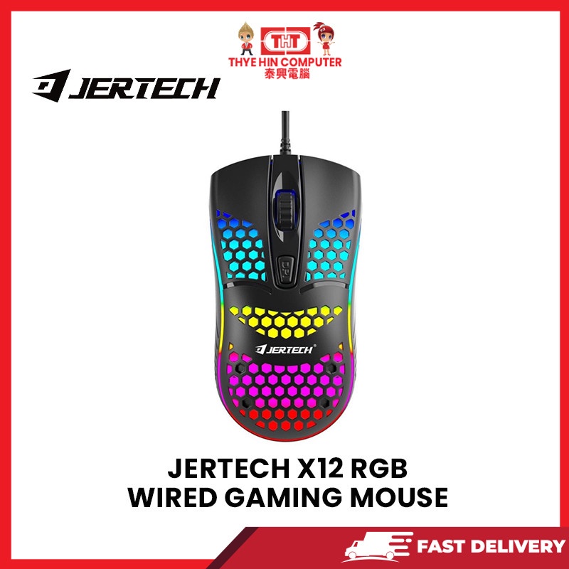 E13 JERTECH X12 RGB WIRED GAMING MOUSE | Shopee Malaysia