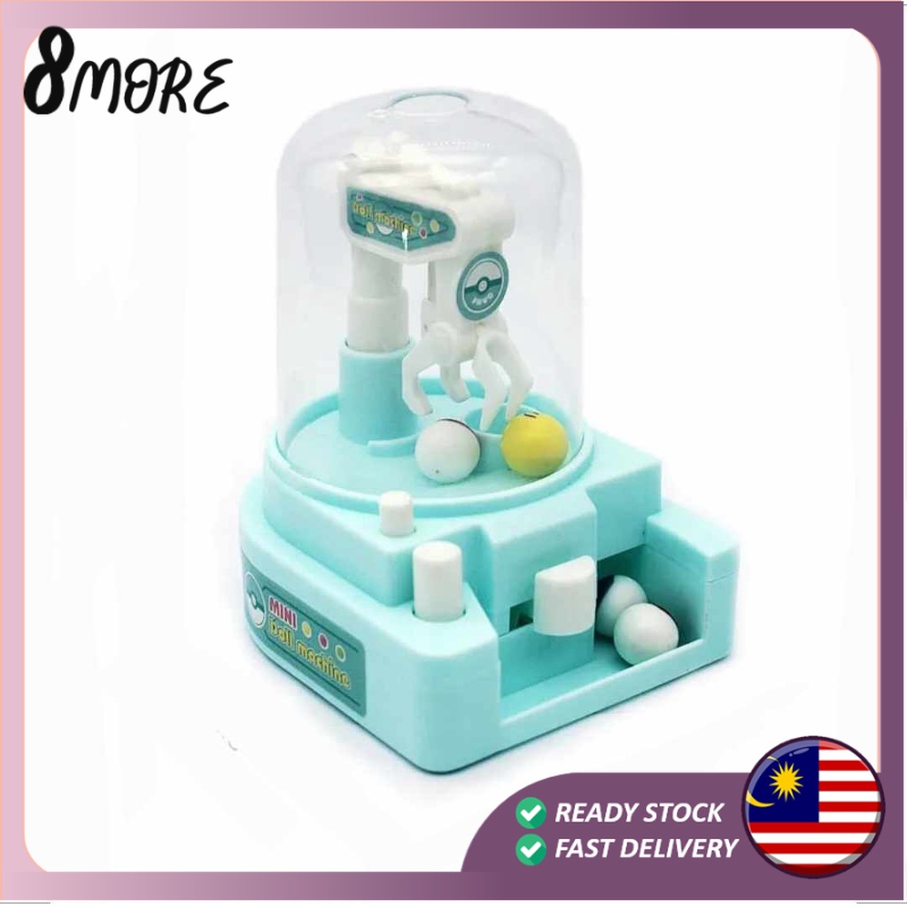 Mini Claw Machine Kids Grab Ball Candy Doll Machine Candy Catcher Gum ...
