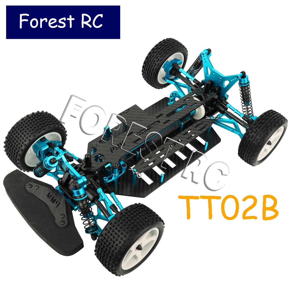 Metal & Carbon Fiber Full Chassis Frame Body Kit with Shock Absorbers Wheels Gearbox for 1/10 ...