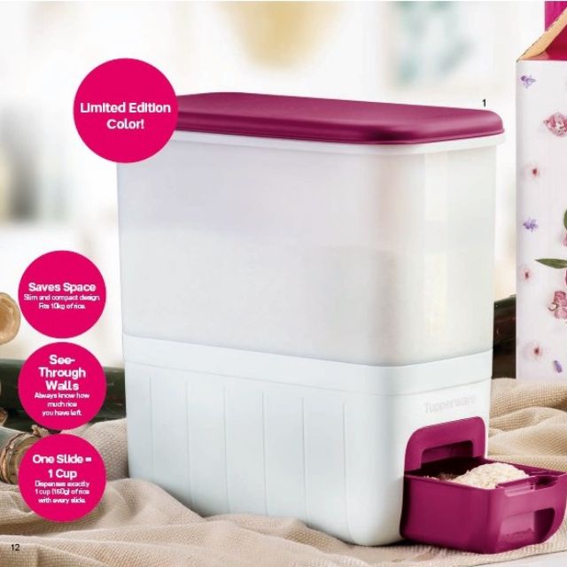 TUPPERWARE LELONG - Tupperware Rice Smart (Rice Dispenser) Purple ...