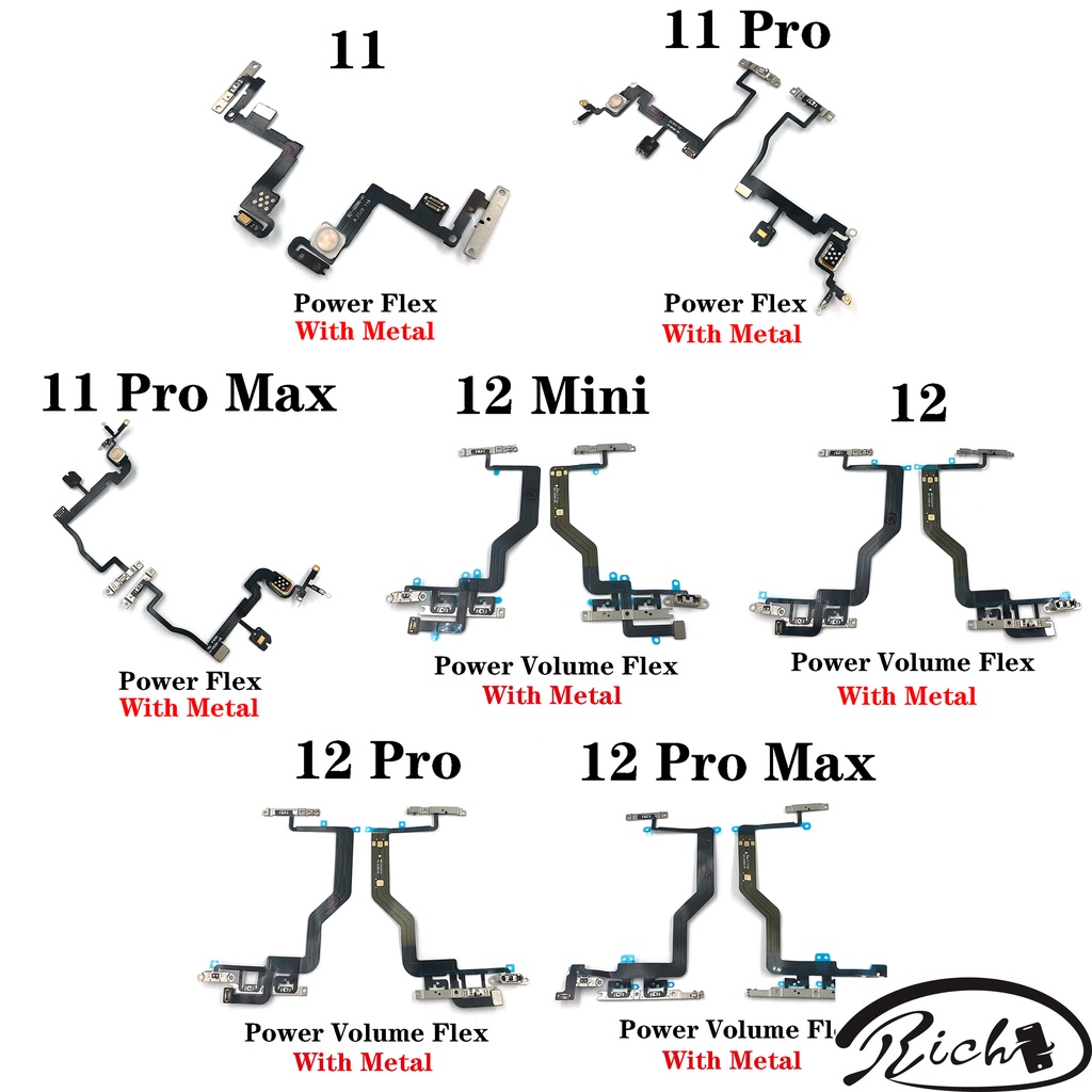 Power Off switch Volume Mute Side Button Flash Light Ribbon Flex Cable ...