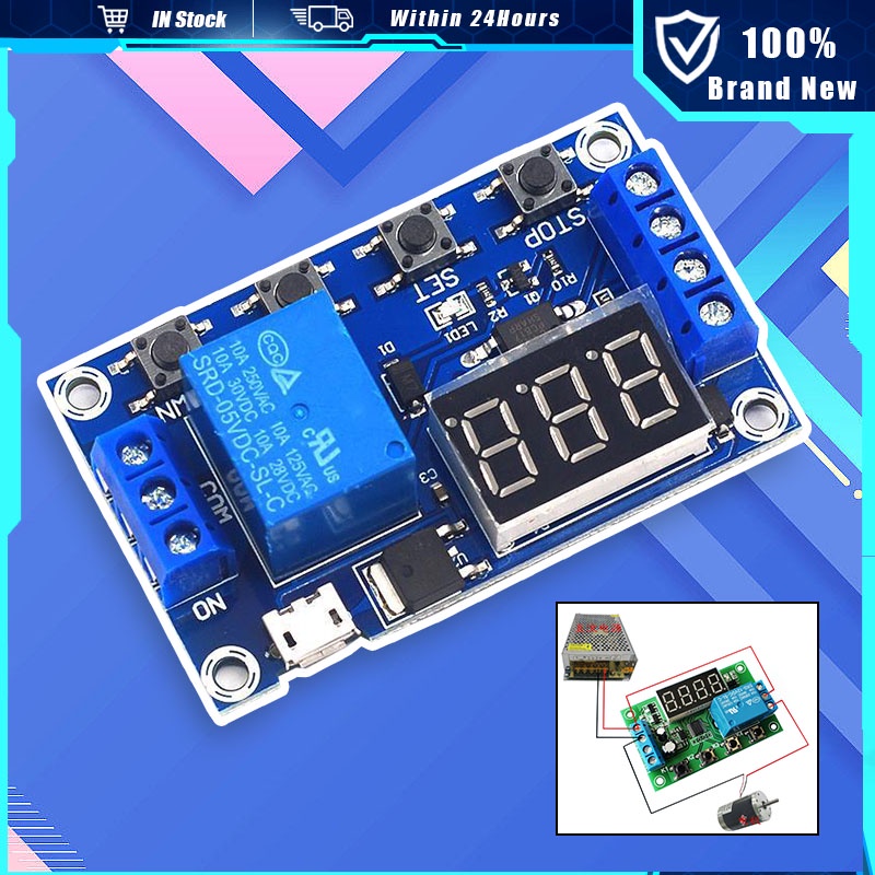 Multifunction Delay Time Module Switch Control Relay 5,12V Circuit Cycle Trigger Timer Delay ...