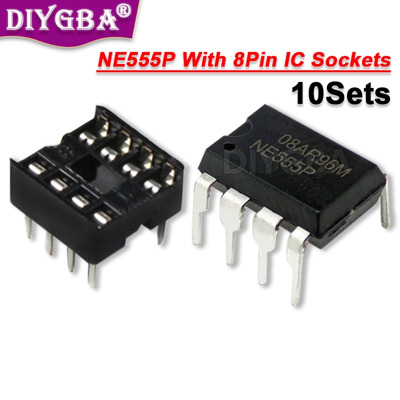 10PCS 100% New NE555P IC NE555 NE555N 555 Timers DIP-8 8 Pin DIP Sockets | Shopee Malaysia
