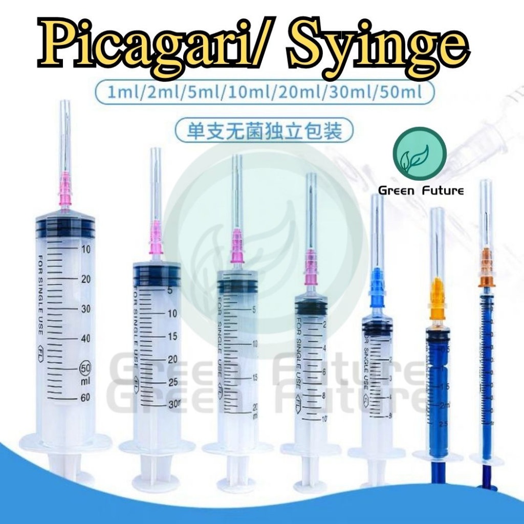 针管 Picagari / Disposable Syringe 1ML 3ML 3CC 5ML 5CC 10ML 10CC 20ML 针管 ...