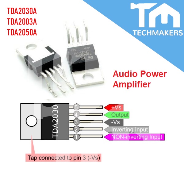 TDA2030A TDA2050A TDA2003A Audio Power Amplifier IC TDA2030 TDA2050 ...
