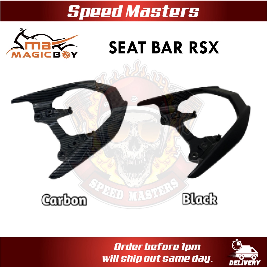 SPEED MASTER Magic Boy Seat Bar Spoiler Honda RSX RSX150 Carbon Black ...