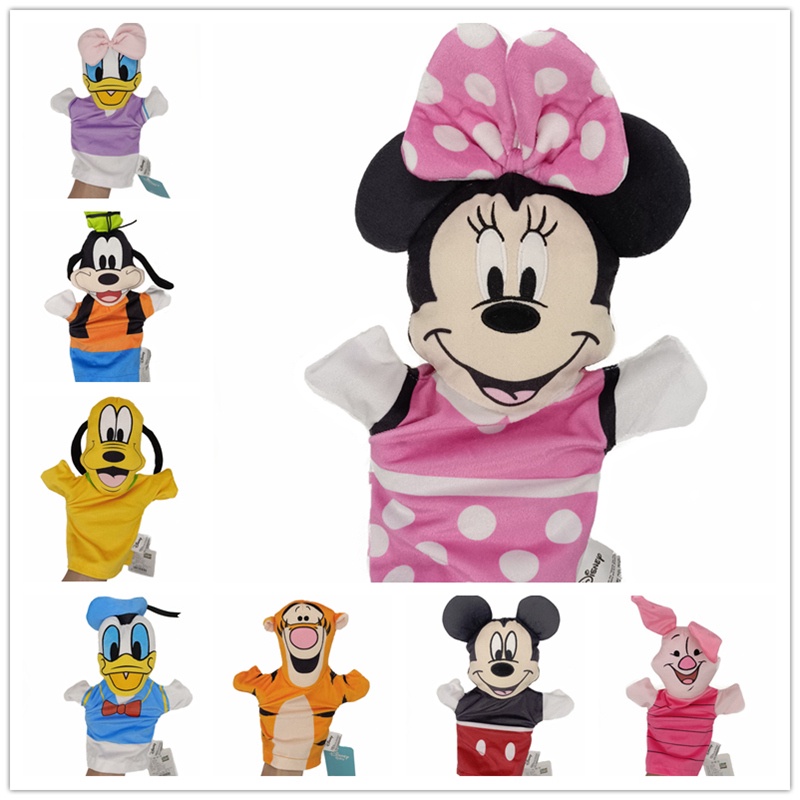 Cute Hand Puppet Mickey Minnie Donald Daisy Duck Plush Cute Anime Pluto ...