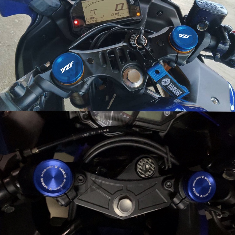YZF Motorcycle CNC Triple Tree Stem Yoke Center Cap Front Fork ...