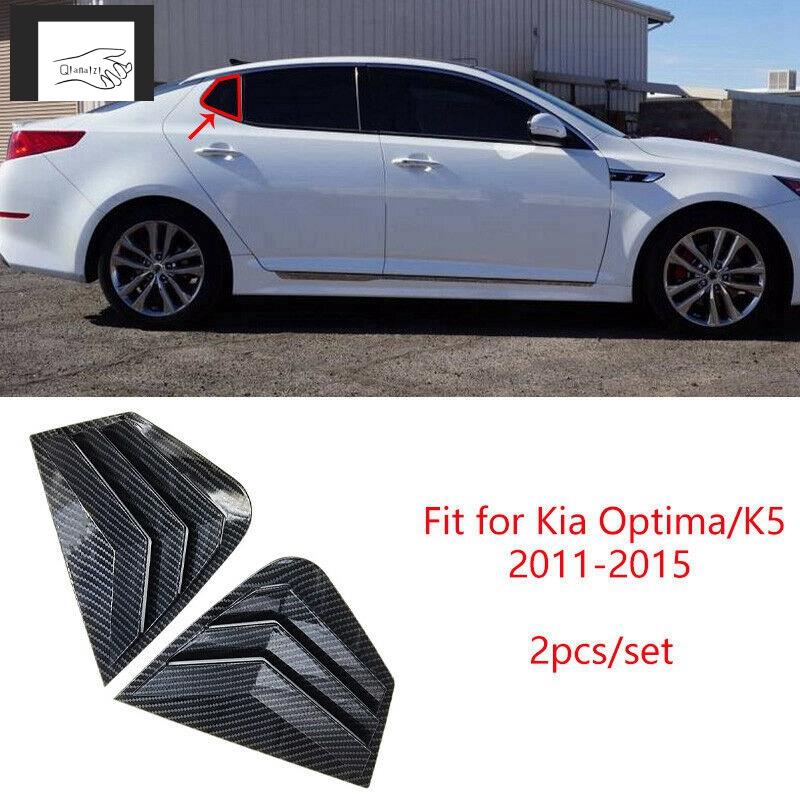 2X Carbon Fiber Style Rear Side Window Quarter Louver Cover for Kia ...