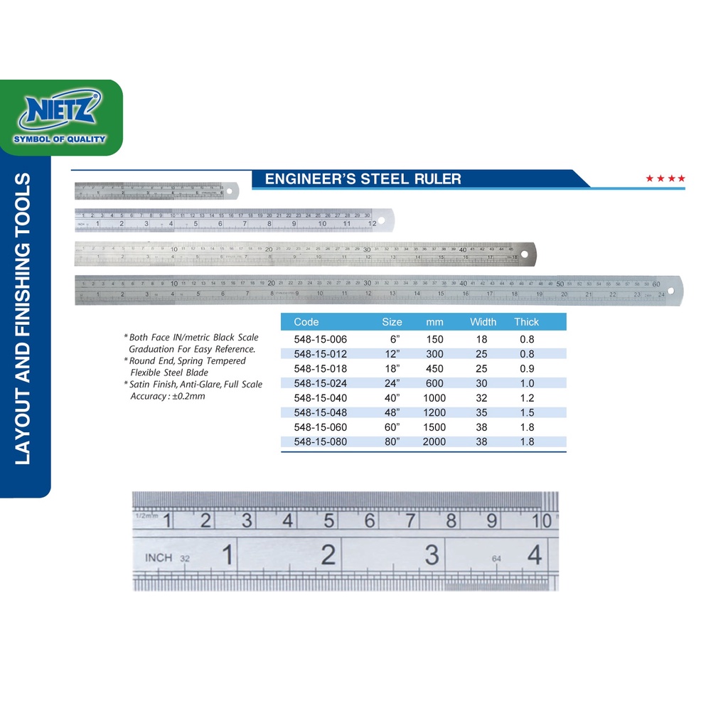 (6" - 24") Stainless Steel Ruler | Shopee Malaysia