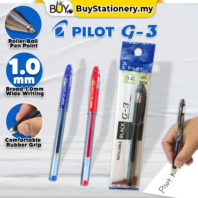 Pilot Pen G3 Signature Gel Pen 1.0MM Black Pen Blue Pen Red Pen Alat ...