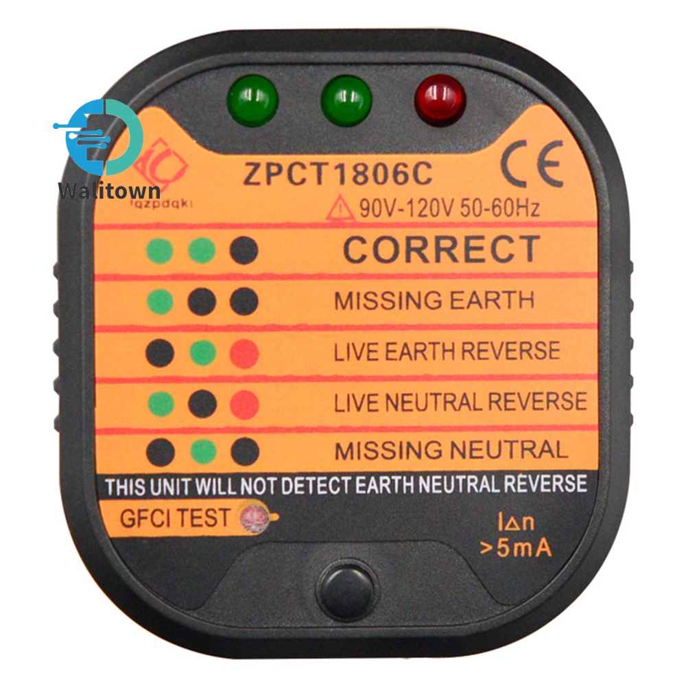 EU UK US Outlet Tester Circuit Polarity Check Voltage Plug Breaker ...