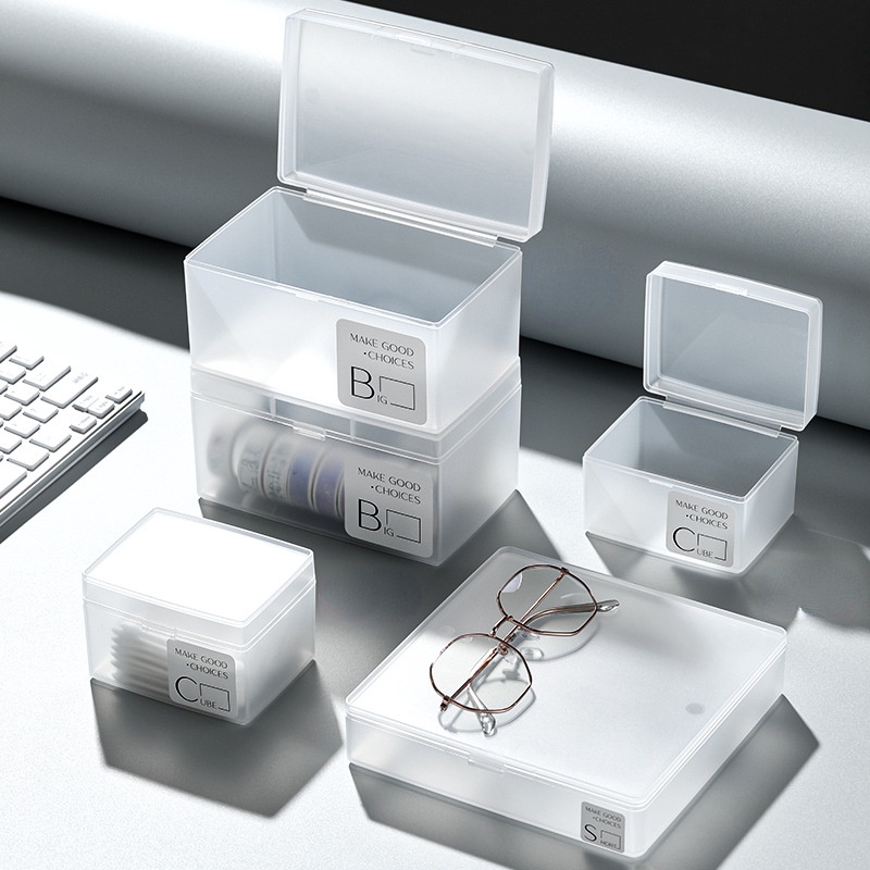 Frosted Transparent Plastic Card Box / Household Small Items Sorting ...