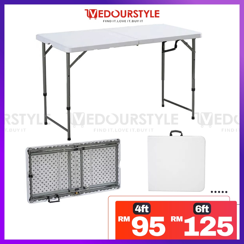 Vedourstyle Multipurpose 4ft 6ft Folding Table Catering/Buffet ...