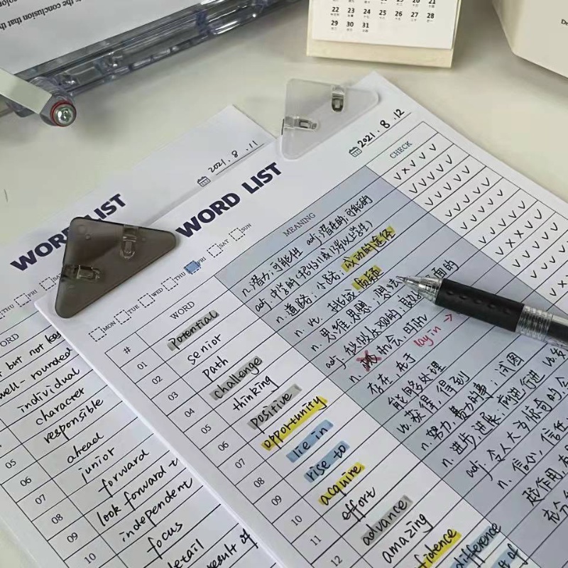 Simple B5 Word List Notebook Daily Planner/weekly Planning Schedule ...