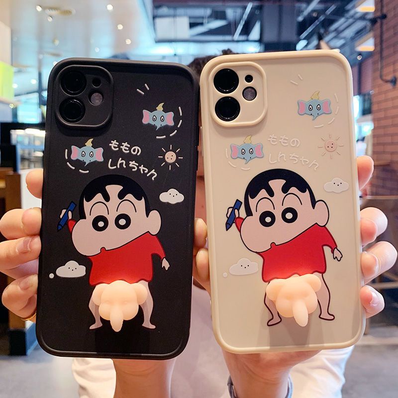 Crayon Shin chan toy cartoon phone case couple funny casing iPhone 11 ...