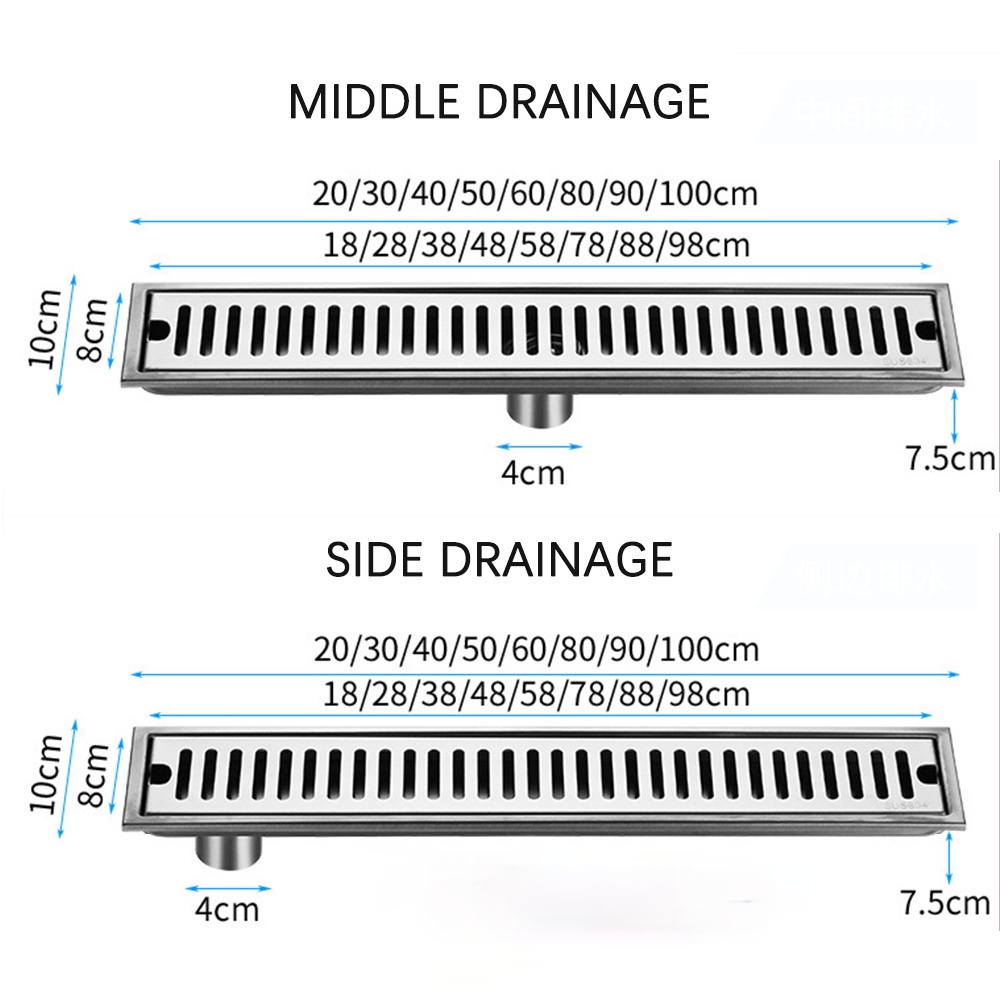 Stainless Steel Floor Drain Anti-Odor Bathroom Shower Drainage ...