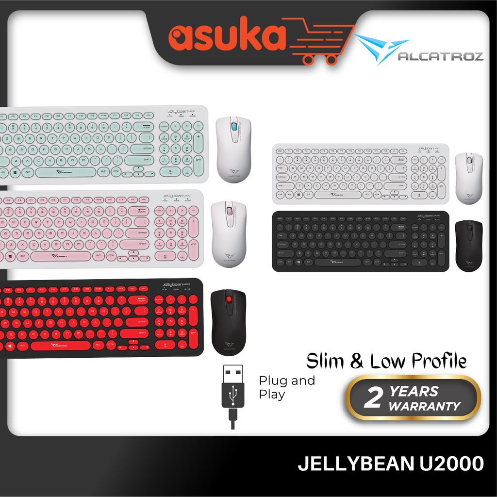 Alcatroz JELLYBEAN U200 / JELLYBEAN U2000 USB Wired Keyboard | Shopee ...