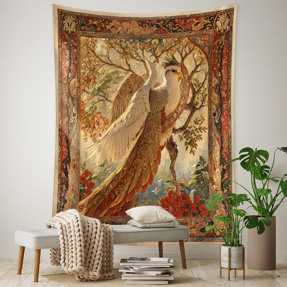 Flying Bird Tree of Life Tapestry Wall Hanging Bohemian Abstract ...