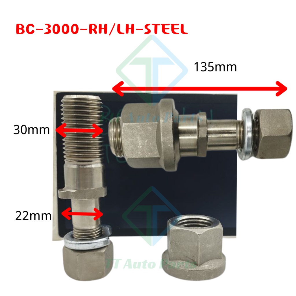 Hub Bolt With Nut / Hab Bolt Krom (30mm x 135mm) (Belakang/Rear) Skru ...