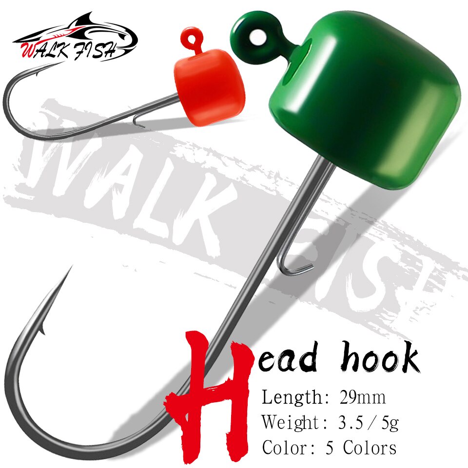 WALK FISH Head Hook Fixture Powerful Jig (5 Pcs x 3.5g/5g) | Shopee ...