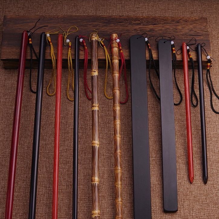 Solid wood cane pointer teach ' learning discipline ruler bamboo stick ...
