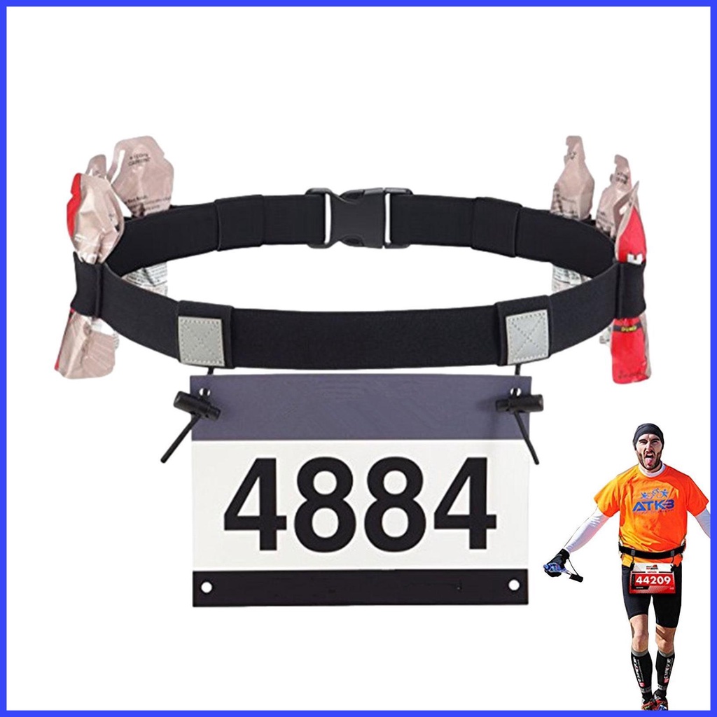 Race Number Belt Resilient Reflective Triathlon Race Belts for Running ...