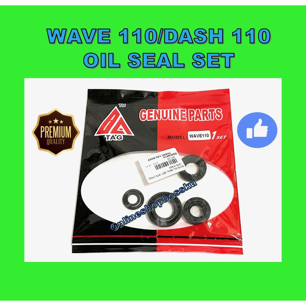WAVE 110 OIL SEAL SET TAG DASH 110 ENGINE SEAL SET STD WAVE DASH ENGIN ...