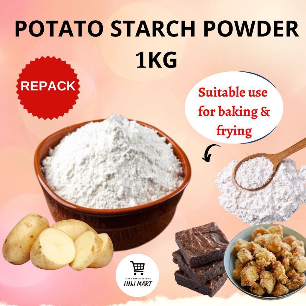 Potato Starch Powder 1kg | Kanji Ubi Kentang | Shopee Malaysia