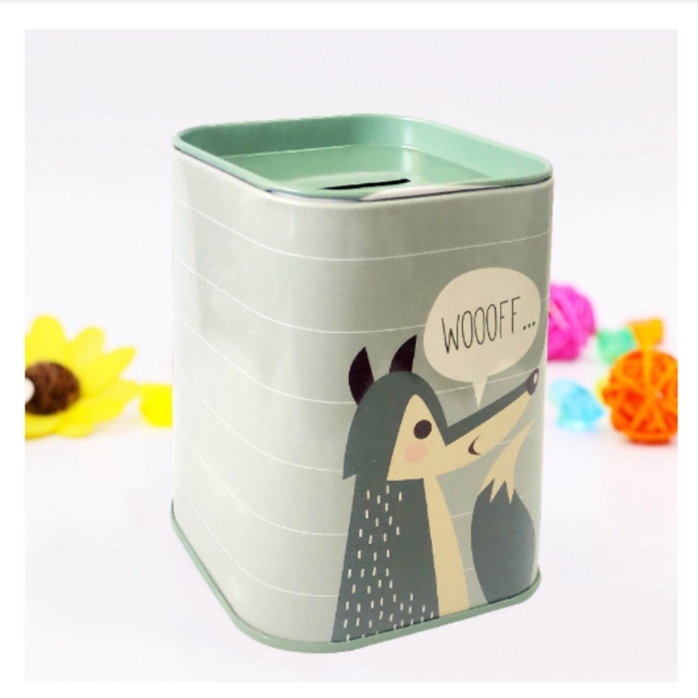 [BH] Small Cute Saving Box Money Tinplate Piggy Bank Designs For Kids ...