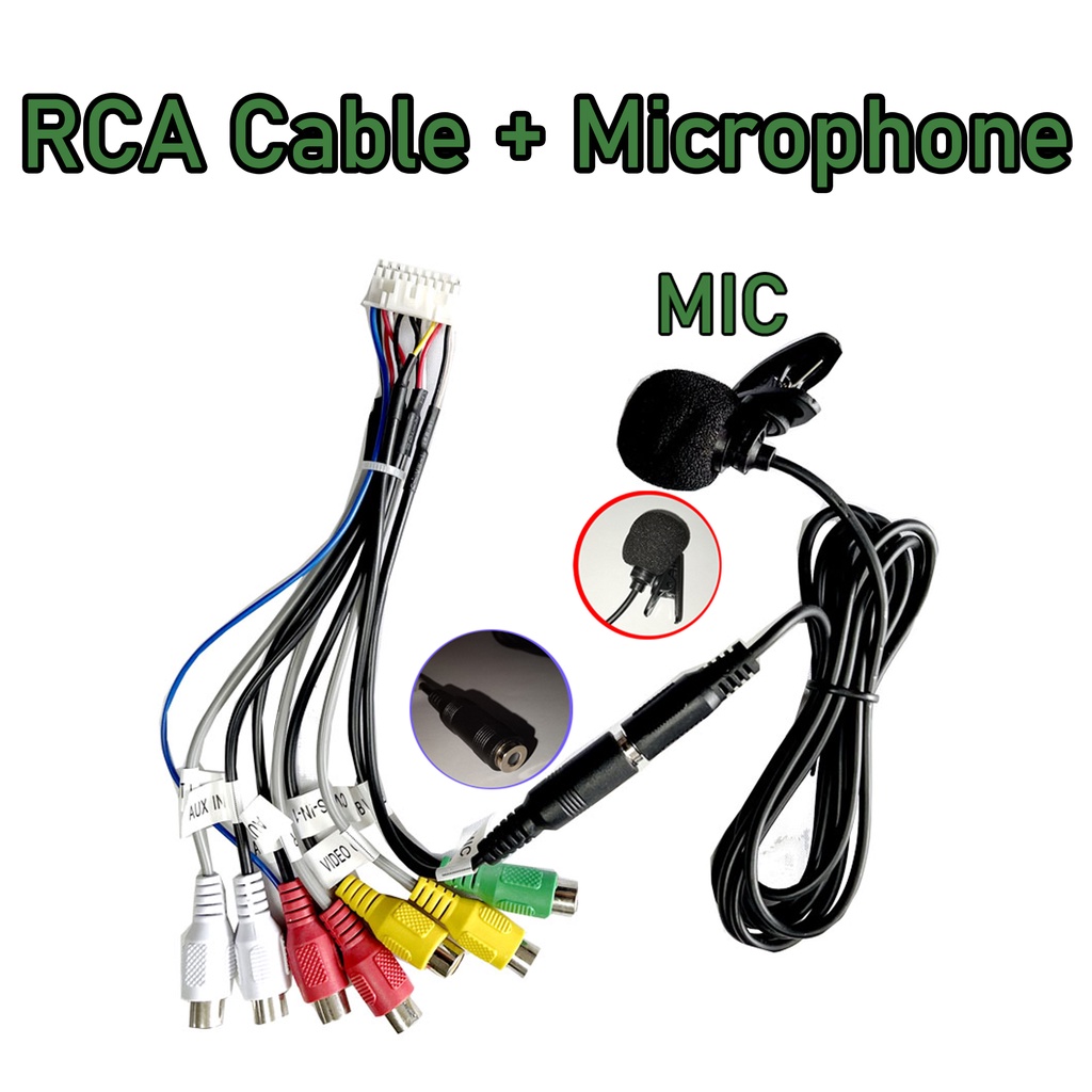 20 Pin RCA Cable Output Wire for 2Din Android Car Player To Connect ...