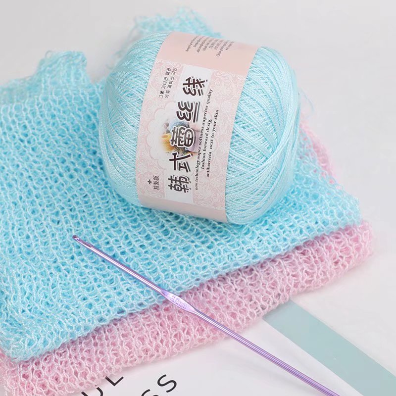 50g/roll Thin Lace Yarn Lace Cotton Yarn Crochet Thread for Knitting ...