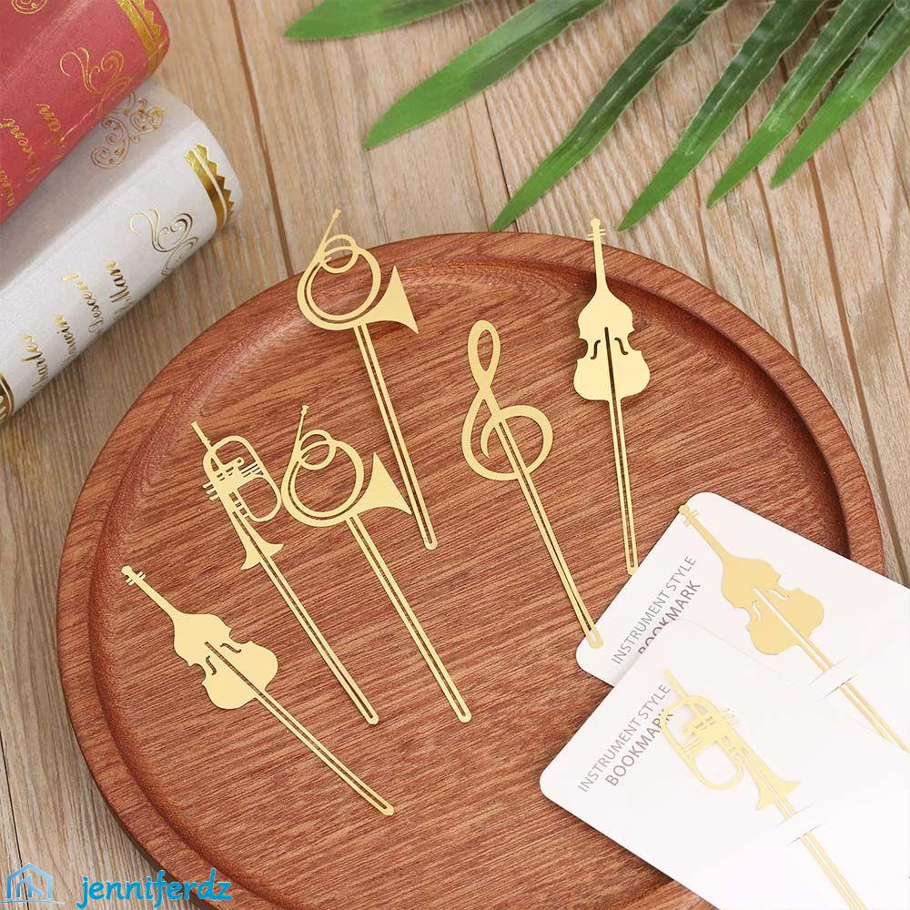 JENNIFERDZ Kawaii Music Book Marker Gold Paper Clips Musical ...