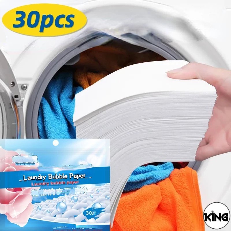 KI 30Pcs/Bag Plant Scent Easy Dissolve Laundry Tablets/Clothing Strong Decontamination Bubble ...