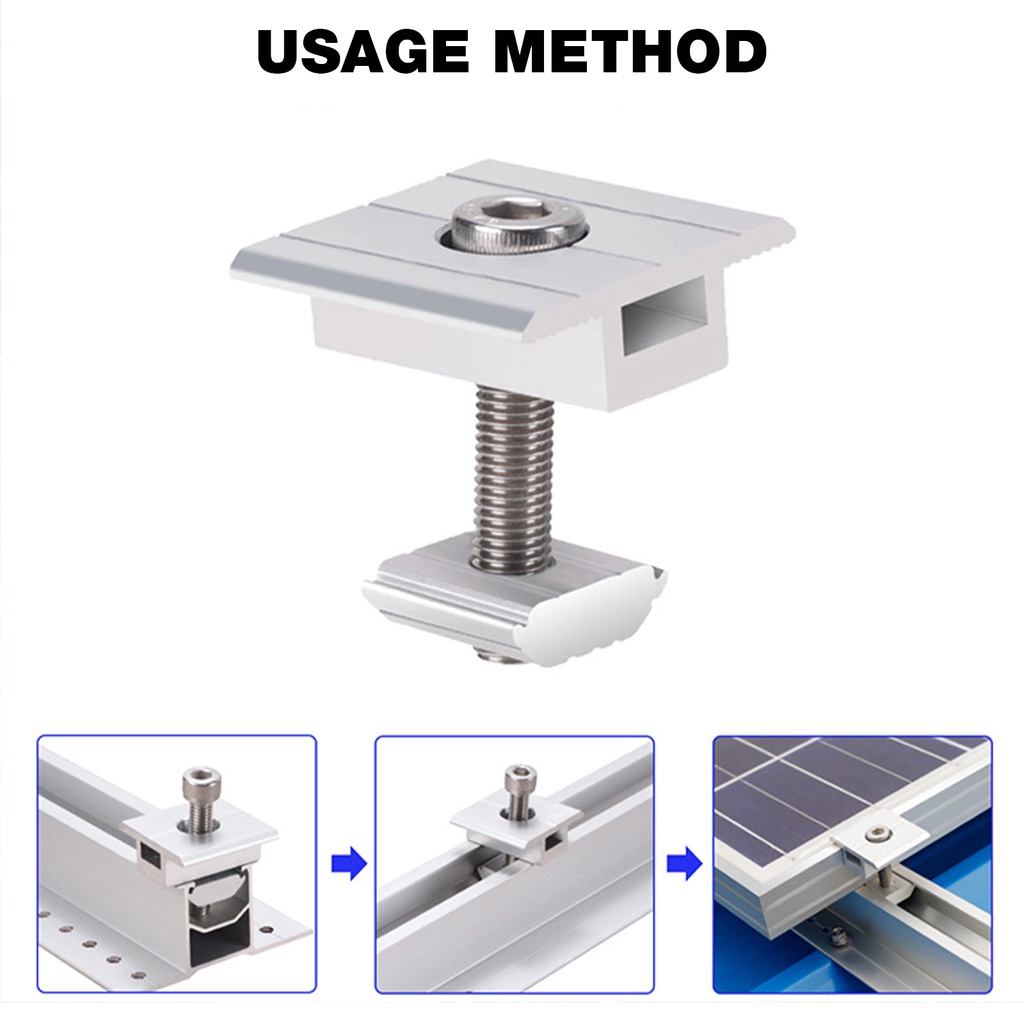 30mm/35mm Solar Modules Fixing PV Bracket End Clamp Middle Clamp ...